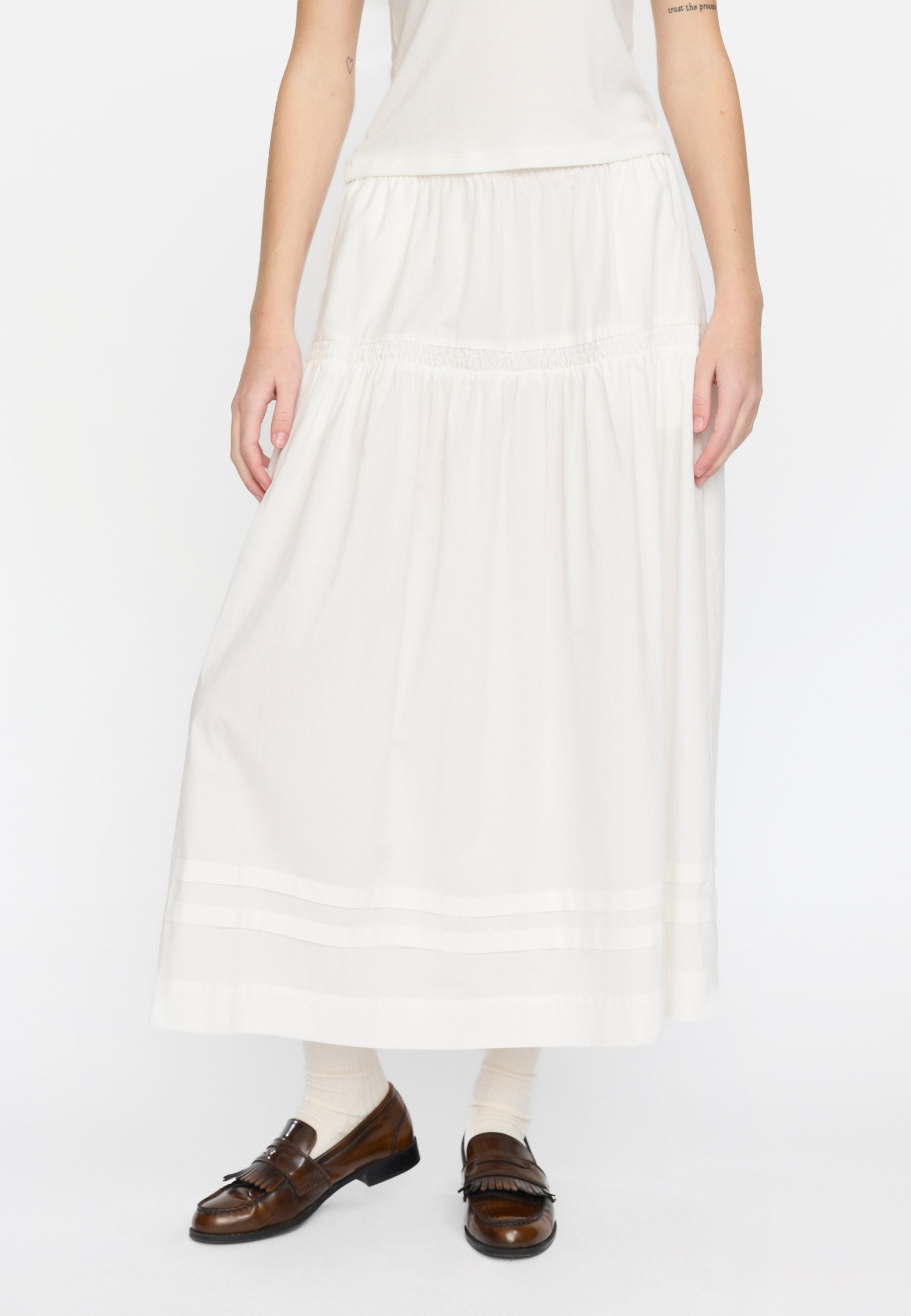 SRFelicity Midi Skirt - Snow White – softrebels